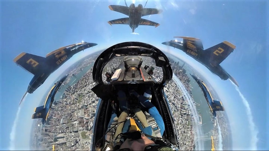 A 360-degree view of the Blue Angels flyover | wfaa.com