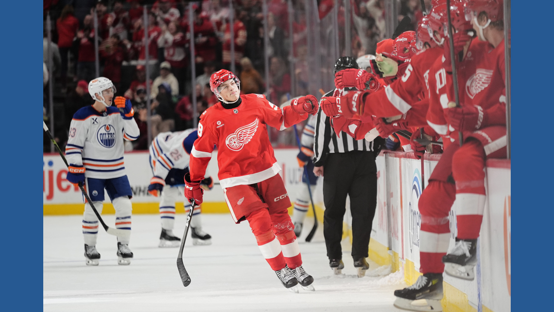 Red Wings secure fifth-straight win with victory over Oilers and ...