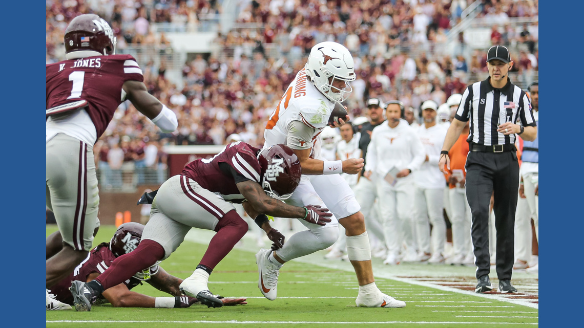Texas' Arch Manning apparently injured in overtime win against ...