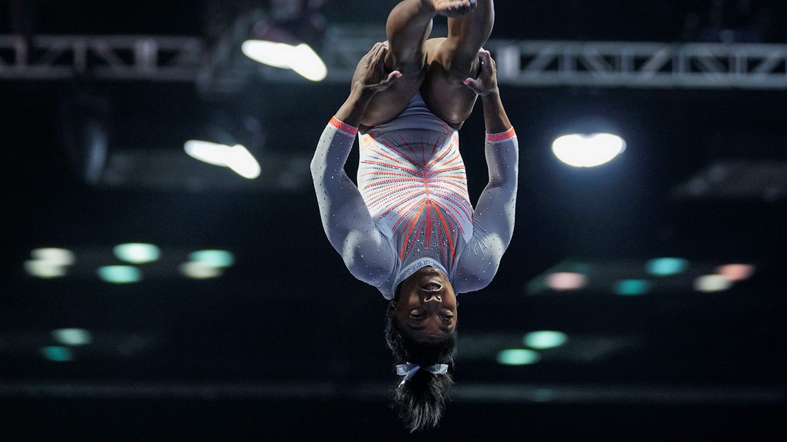 WATCH: Simone Biles lands Yurchenko double pike vault | wfaa.com