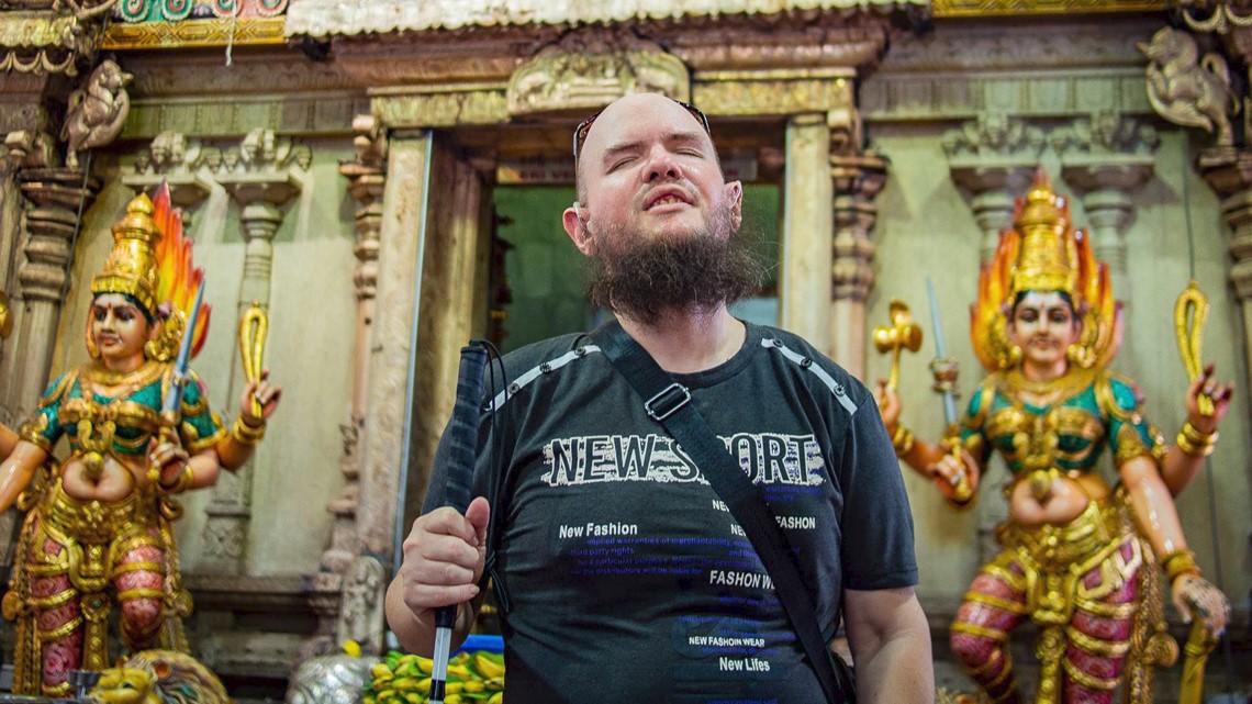 Blind and severely deaf man traveling the world solo | wfaa.com