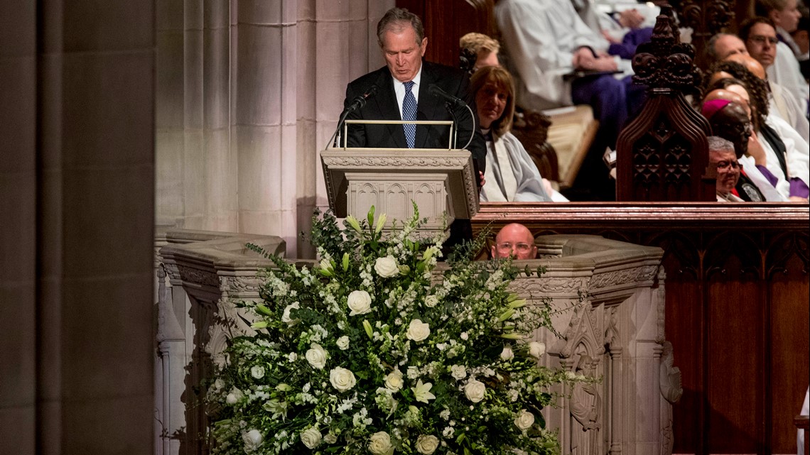 'Holding mom's hand again': The emotional moments from George H.W. Bush ...