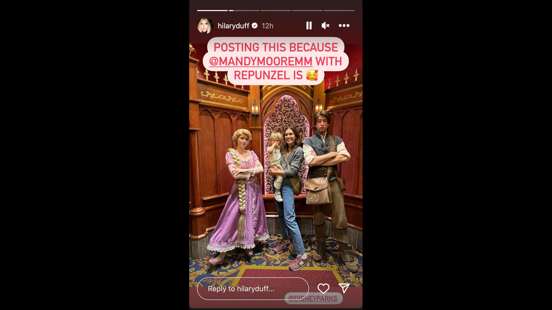 Mandy Moore Poses With Rapunzel After Voicing the Princess in 'Tangled ...