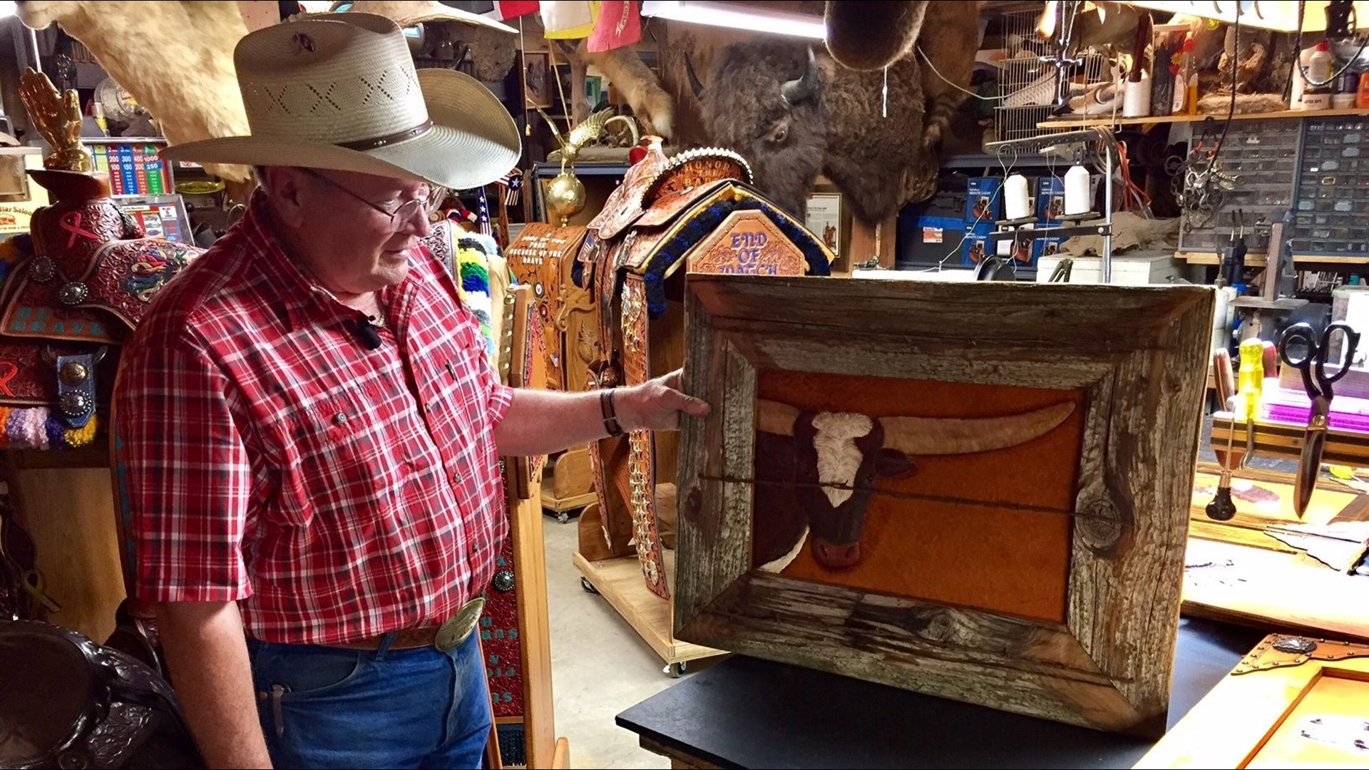 Leather artist wears his heart on his saddles | wfaa.com