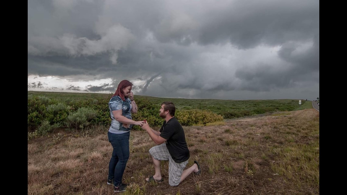 Texas storm chasers get engaged in front of twister | wfaa.com