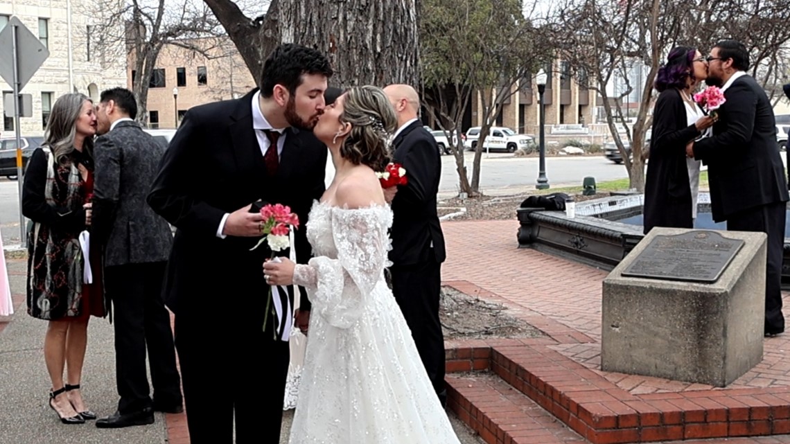 Couples tie the knot at Valentine's Day mass wedding that benefits ...