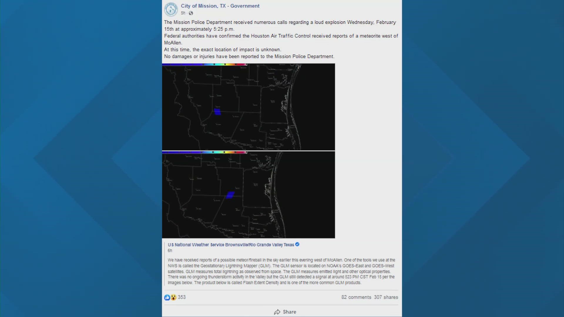 Loud explosion heard in south Texas was meteor | wfaa.com