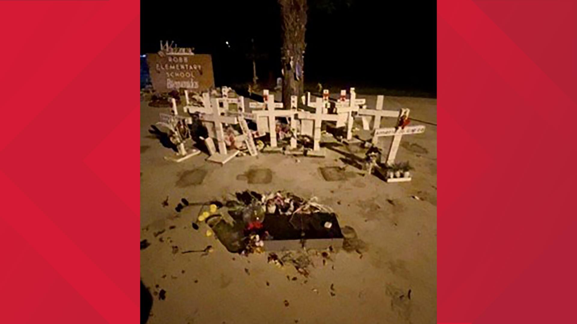 Uvalde PD seeks suspects in memorial vandalism | wfaa.com