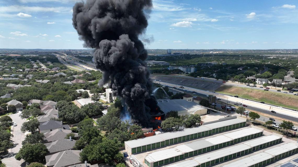 SA fire crews battle flames at north side storage facility | wfaa.com