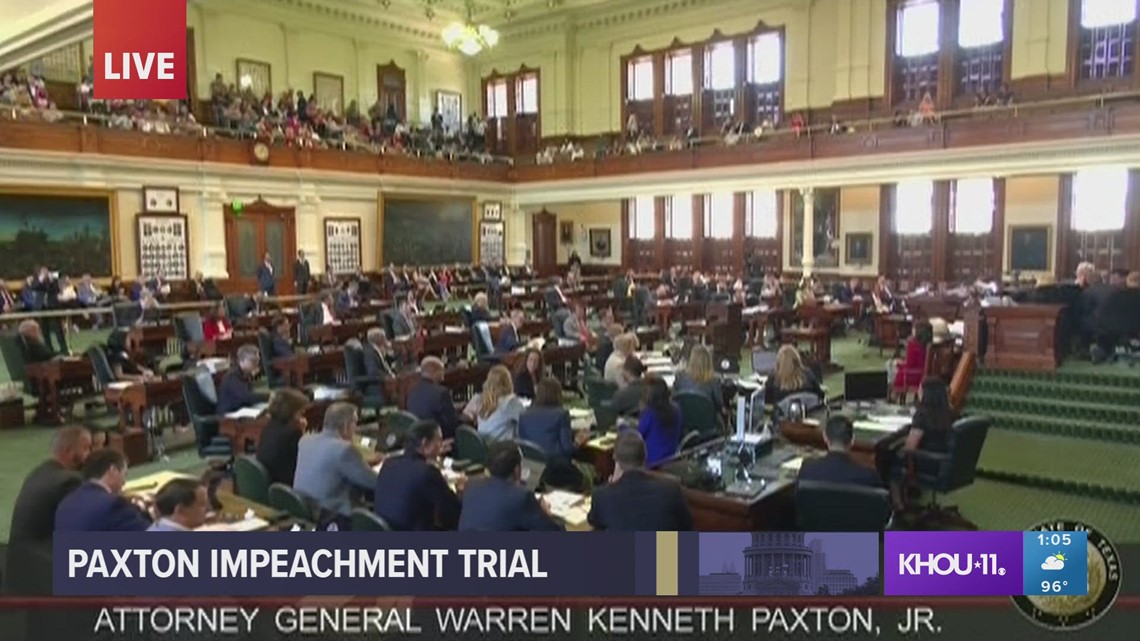 Ken Paxton impeachment trial: Paxton not in Senate after lunch | wfaa.com