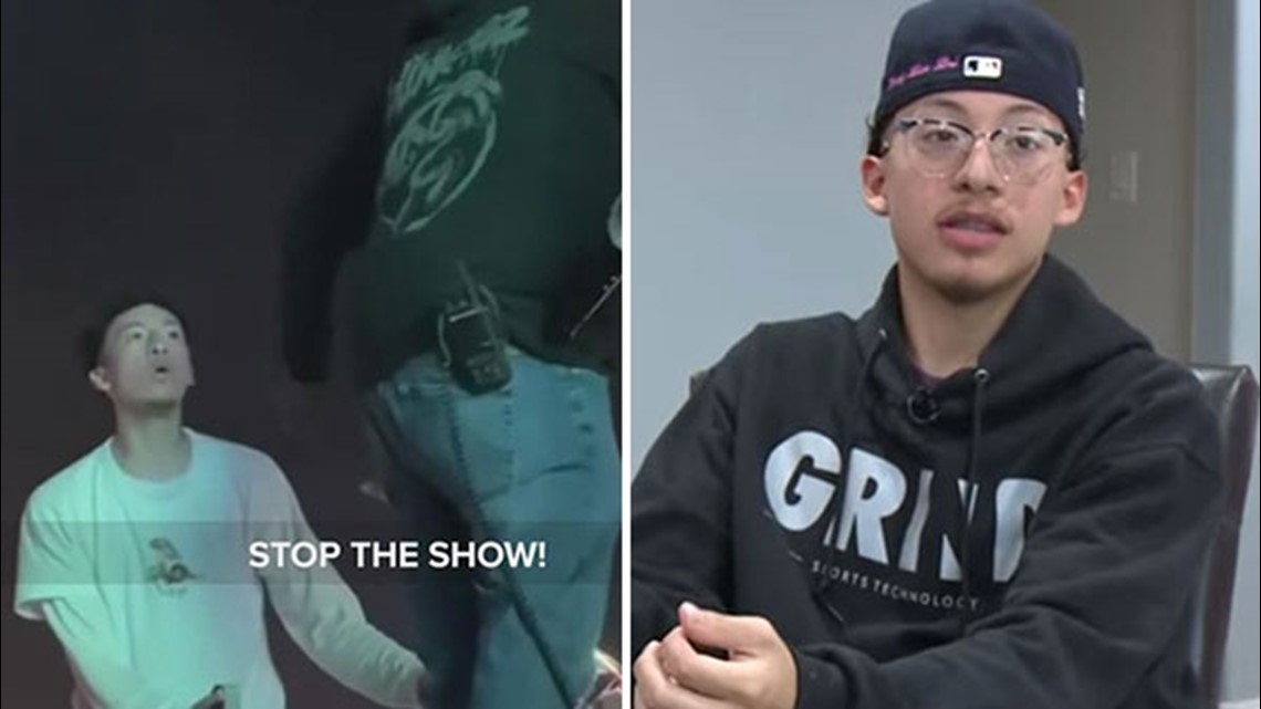 Ayden Cruz in viral video trying to stop Travis Scott's show | wfaa.com