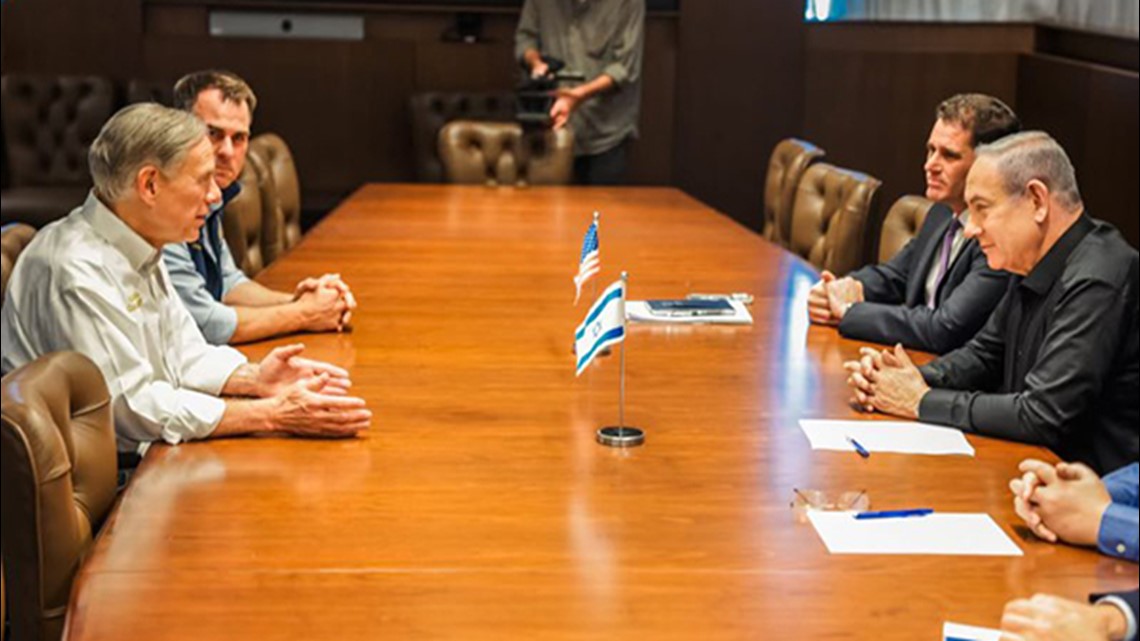 Texas Gov. Greg Abbott visits Israeli PM Netanyahu | wfaa.com