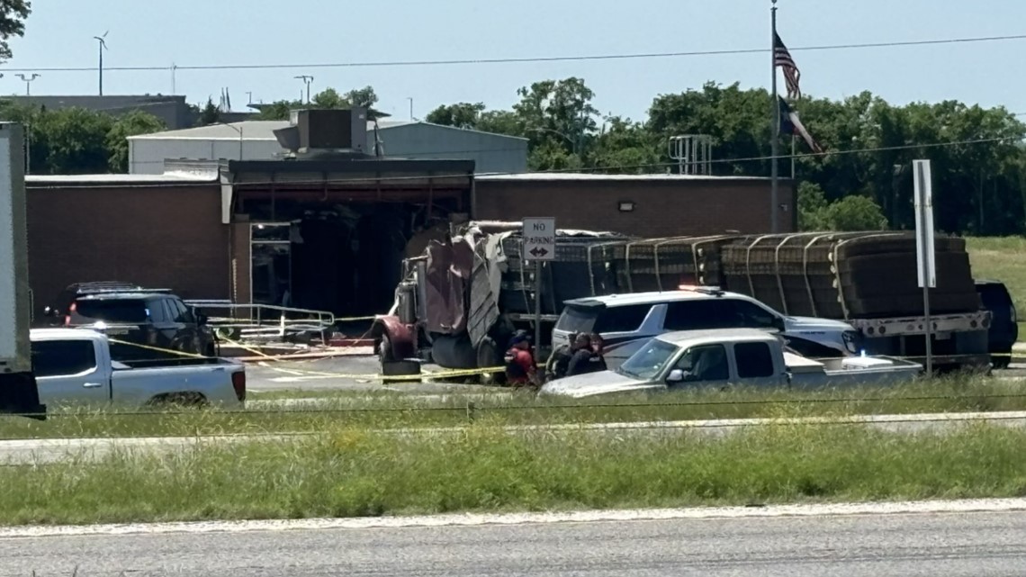 Brenham, Texas truck crash: Multiple hurt at DPS office | wfaa.com