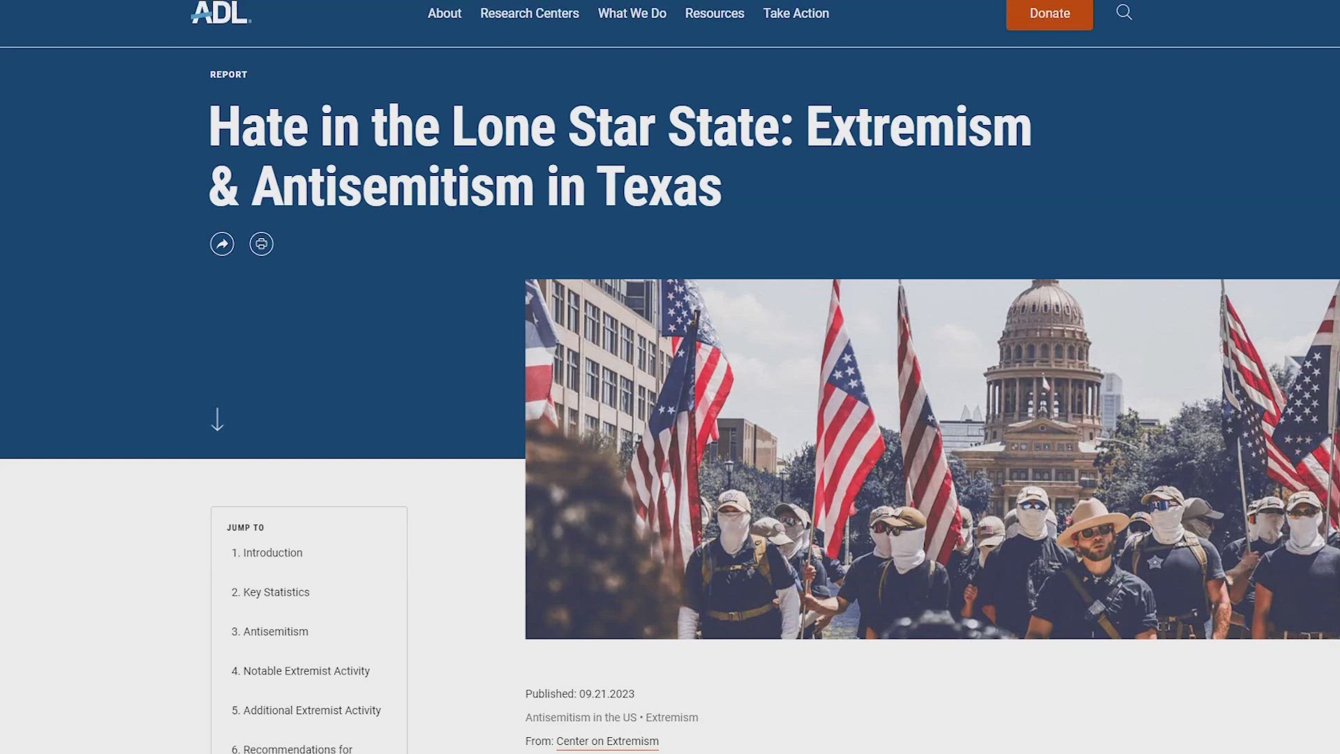 Hate, extremism on the rise in Texas, new report states | wfaa.com