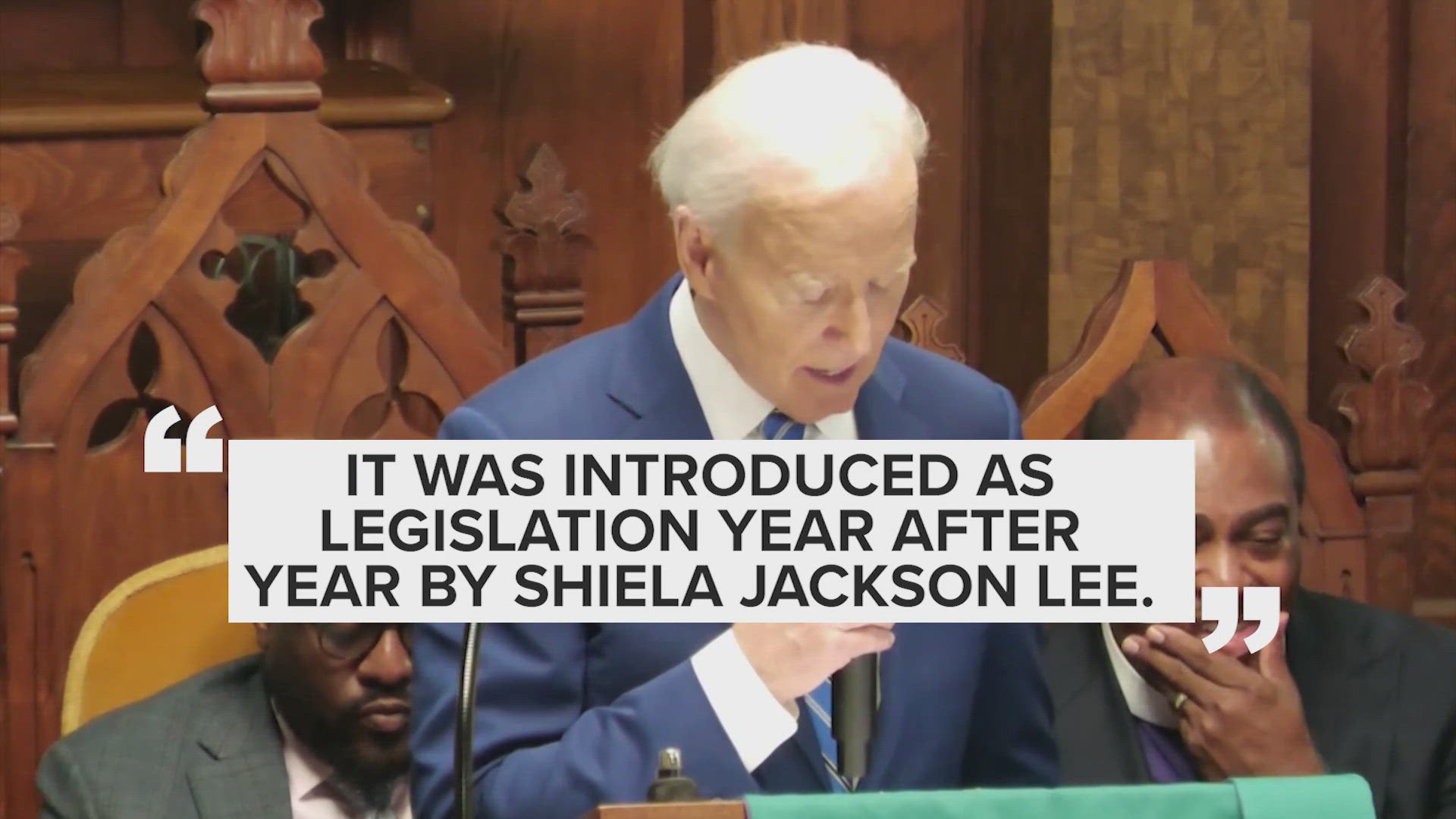 Former President Biden attends Galveston Juneteenth celebration | wfaa.com