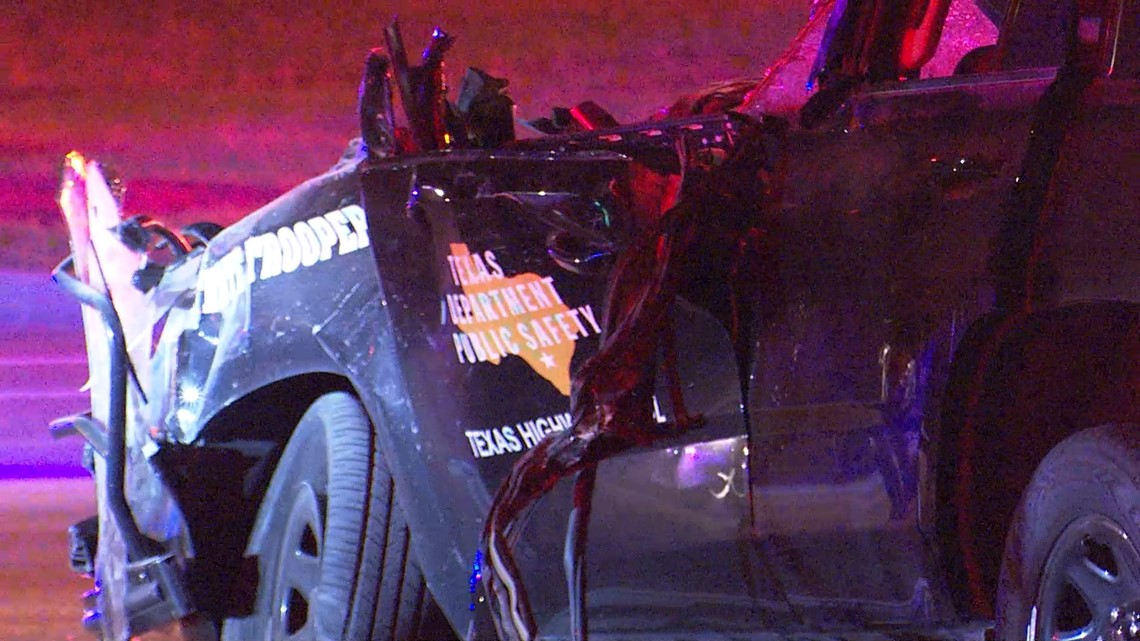DPS Trooper crashes into 18-wheeler on Mason Road in Katy area | wfaa.com