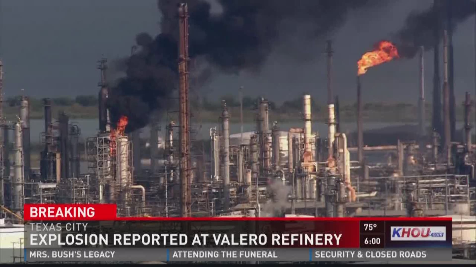 Explosion at Valero plant rocks Texas City; no one hurt | wfaa.com