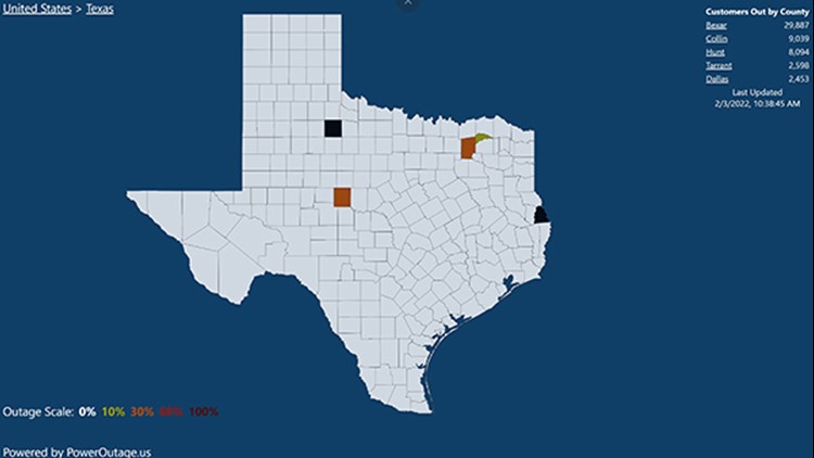 Texas power outages: Interactive map shows outages | wfaa.com