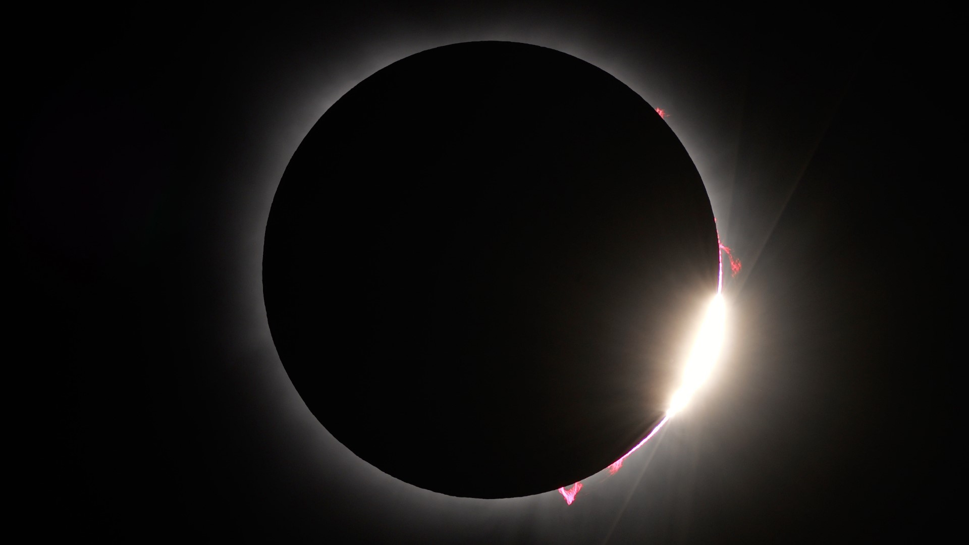 Red dots solar eclipse: Solar prominences seen during space event ...