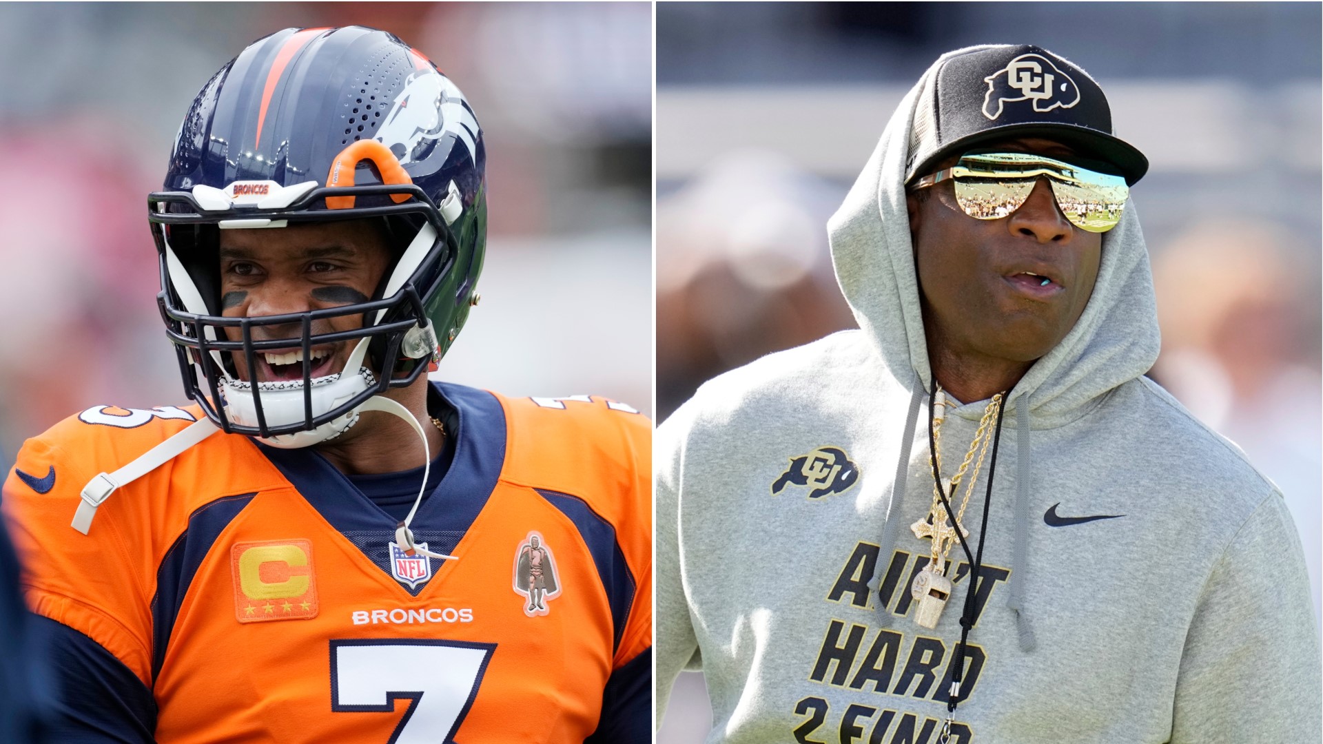 Broncos' Russell Wilson wears Deion Sanders Halloween costume | wfaa.com