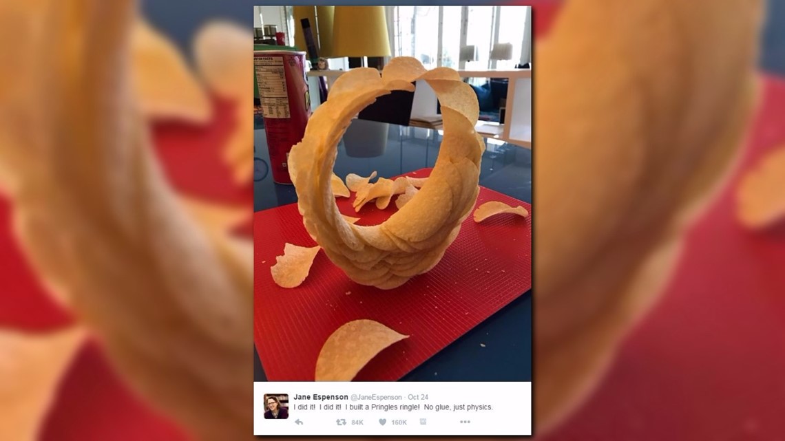 The Pringles 'ringle' cares not for your gravity | wfaa.com