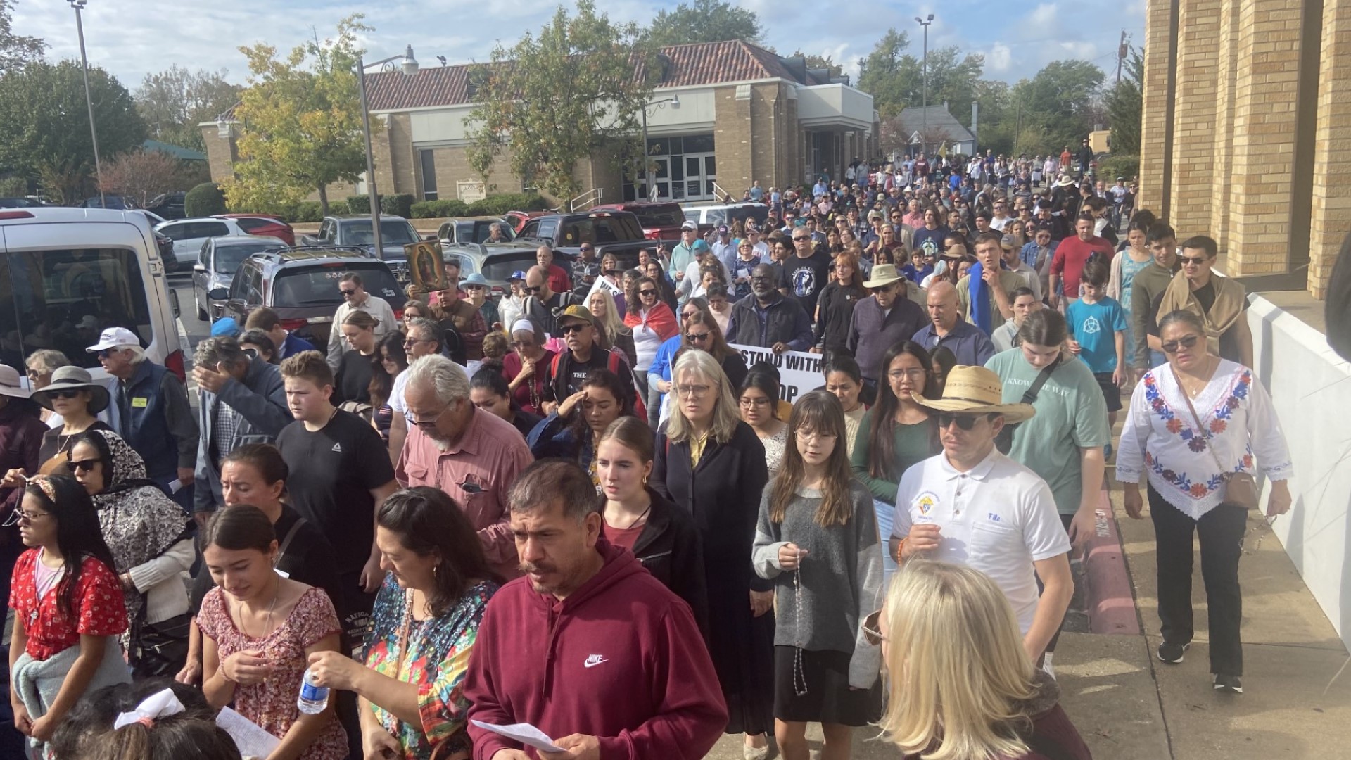 March in support of former Bishop Strickland held in Tyler | wfaa.com