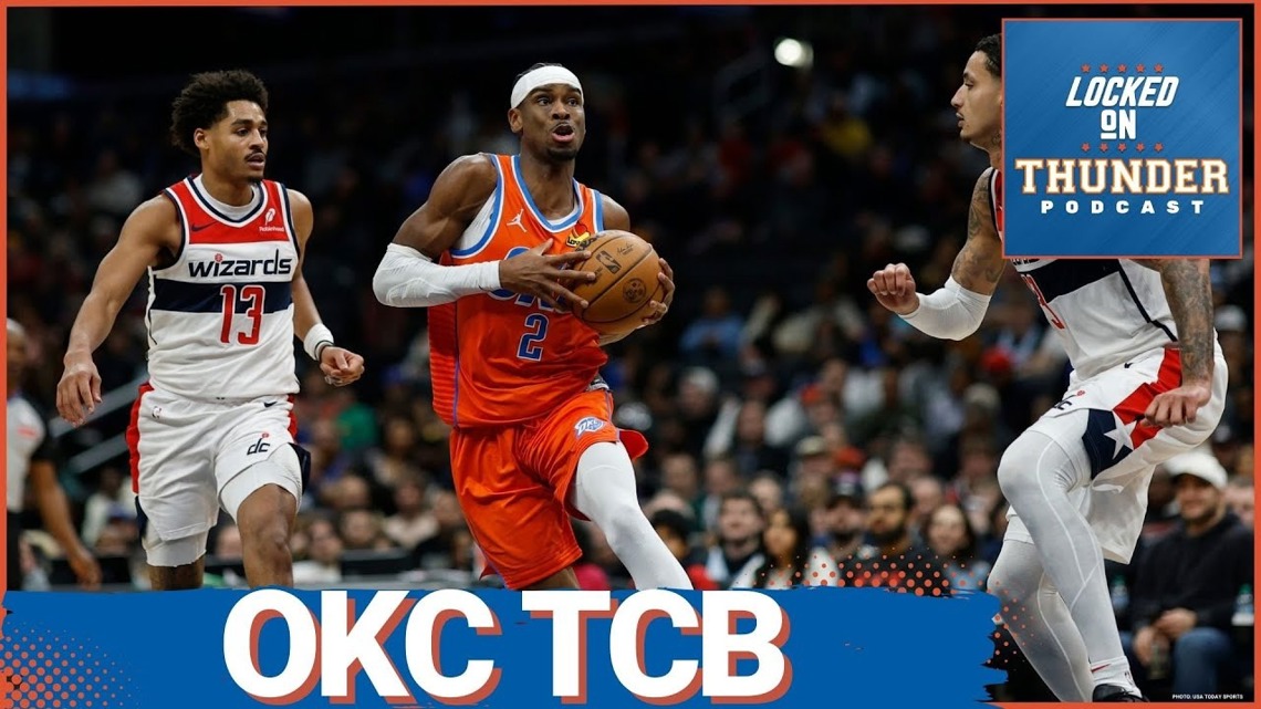 OKC Thunder Throttle Wizards, Cason Wallace Shooting Turnaround | wfaa.com