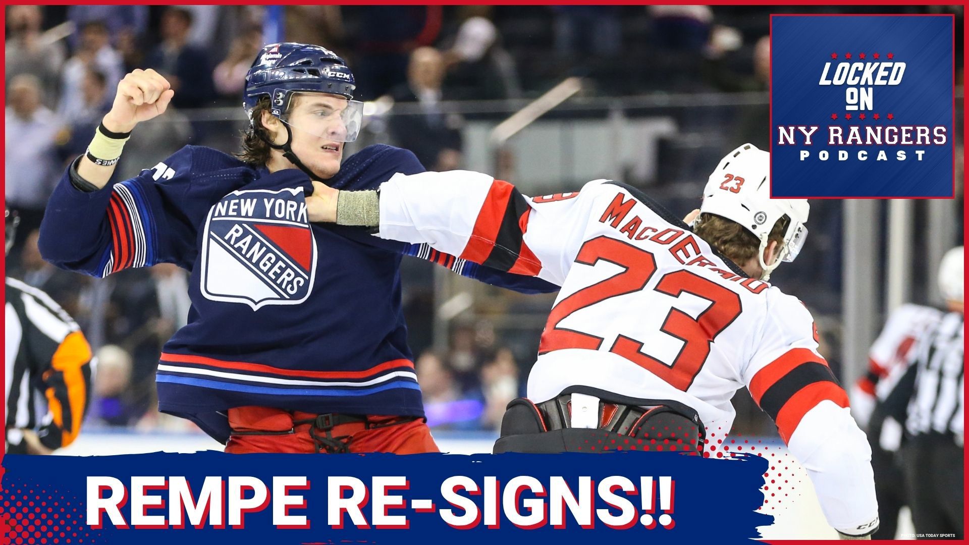 Rempe-Mania!! Matt Rempe re-signs with the Rangers on a two-year deal ...