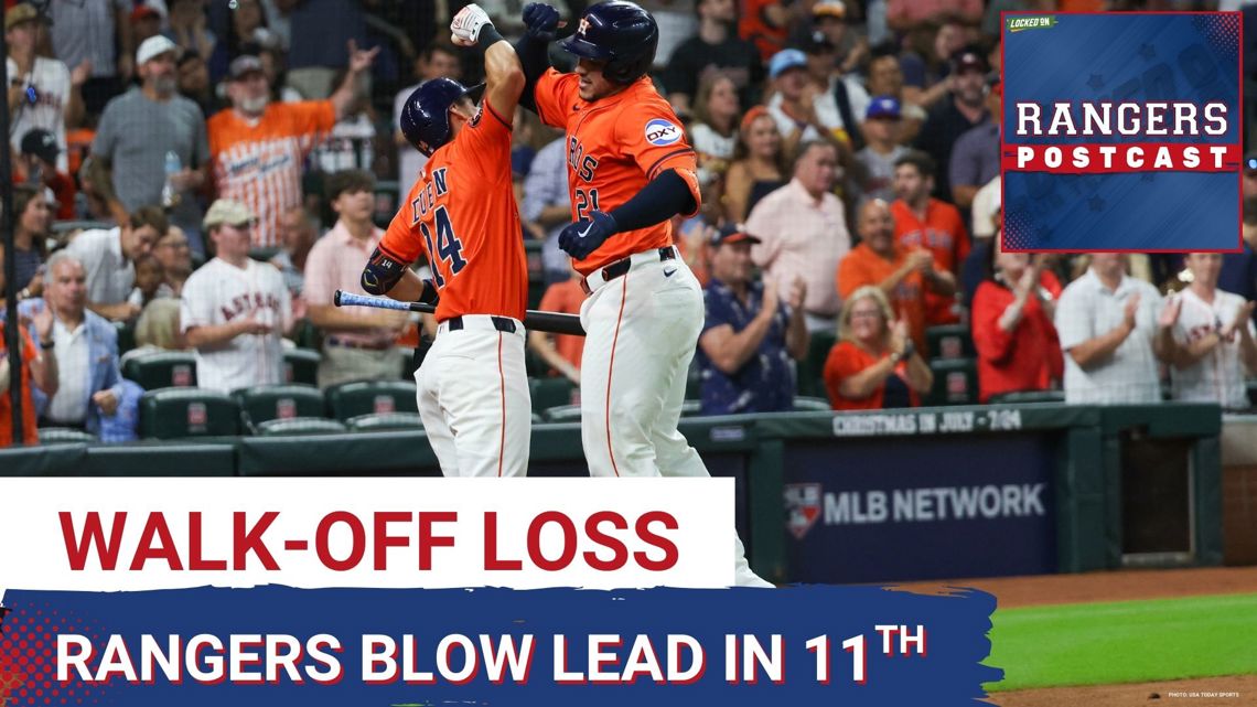 The Rangers suffered another walk-off loss, falling to the Astros 5-4 ...