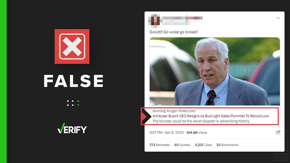 Anheuser-Busch CEO didn’t resign amid Dylan Mulvaney backlash | wfaa.com