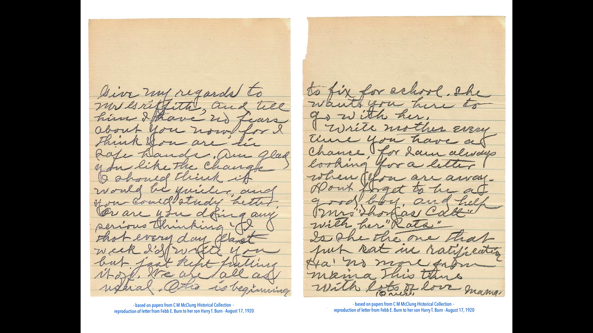 100 years of suffrage: How a mother's letter telling her son to 'be a ...