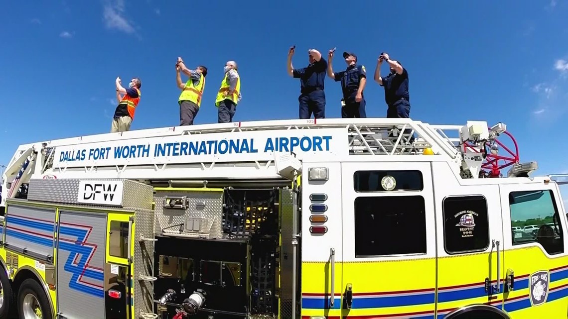 Blue Angels flyover gives DFW Airport first responders a chance to ...