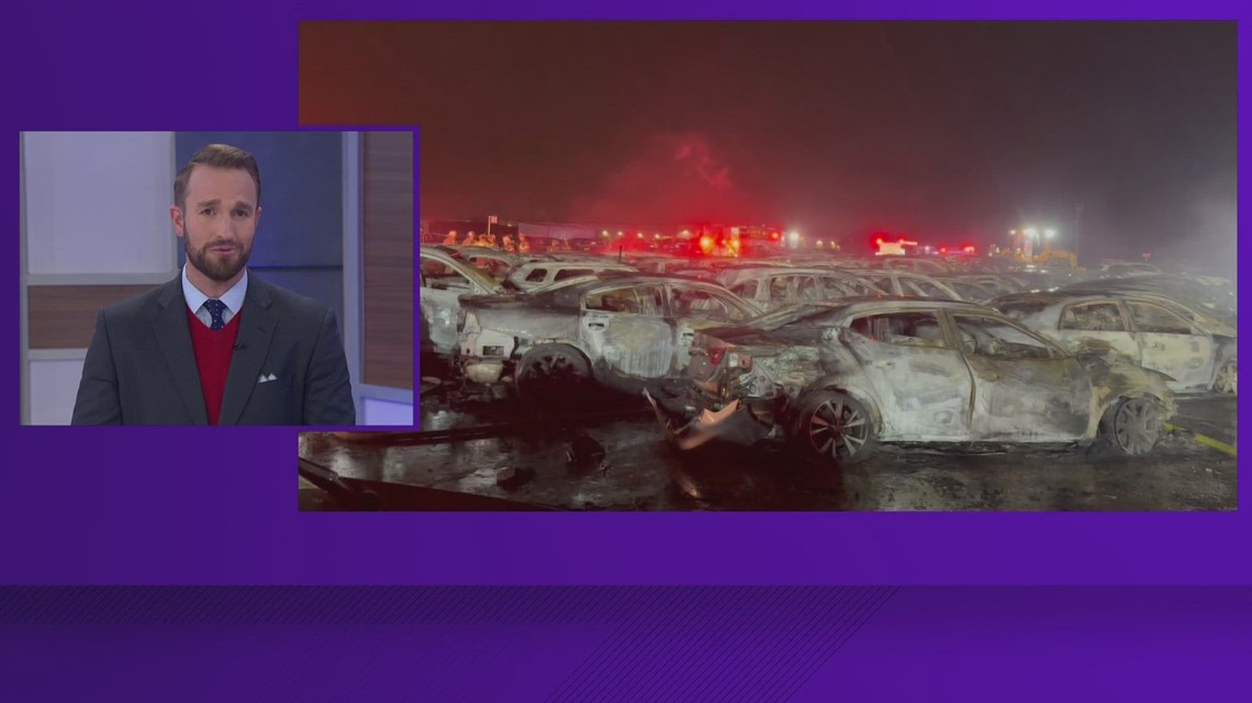 Investigation underway after fire destroys dozens of vehicles at North ...