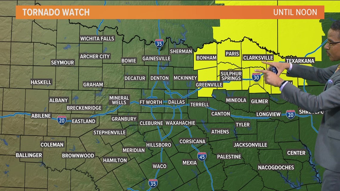 DFW Weather: Tornado Watch issued for some North Texas counties | wfaa.com