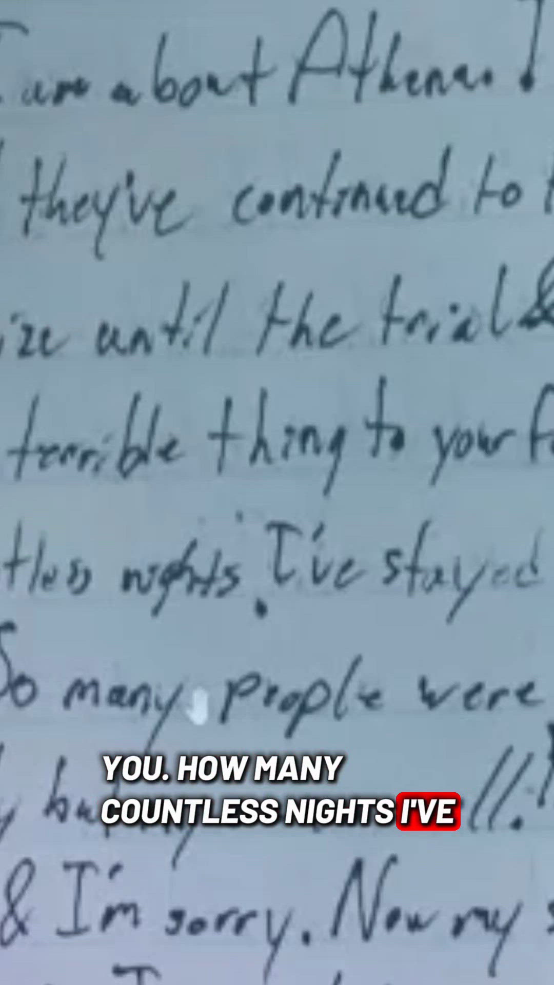 Tanner Horner's letter to Athena Strand's parents | wfaa.com