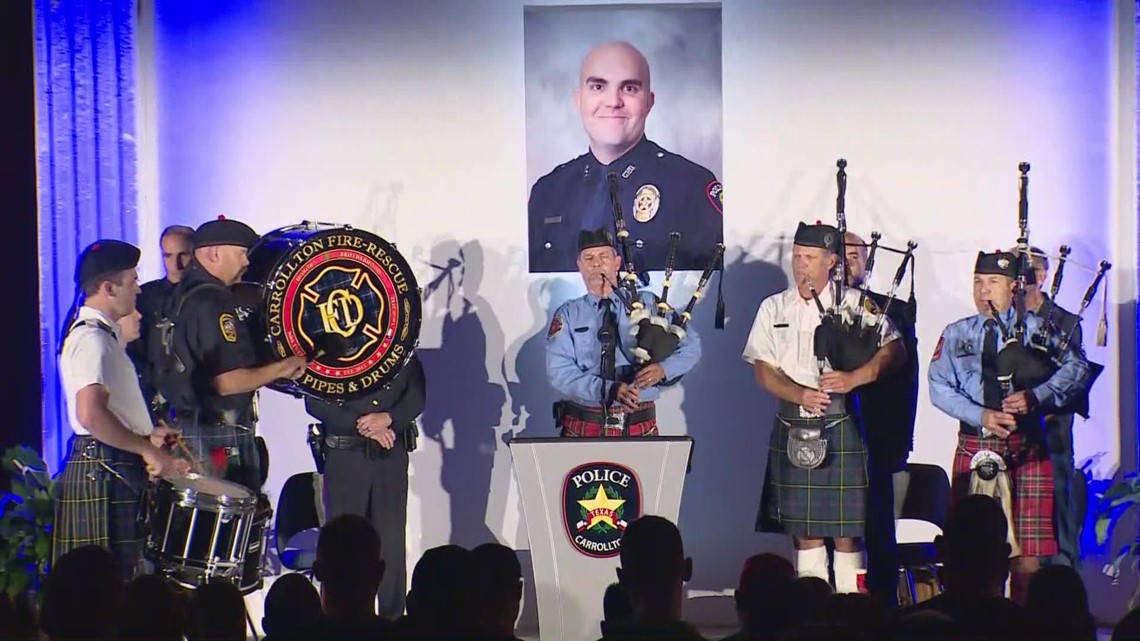 Vigil Held For Carrollton Officer Who Was Killed In Crash
