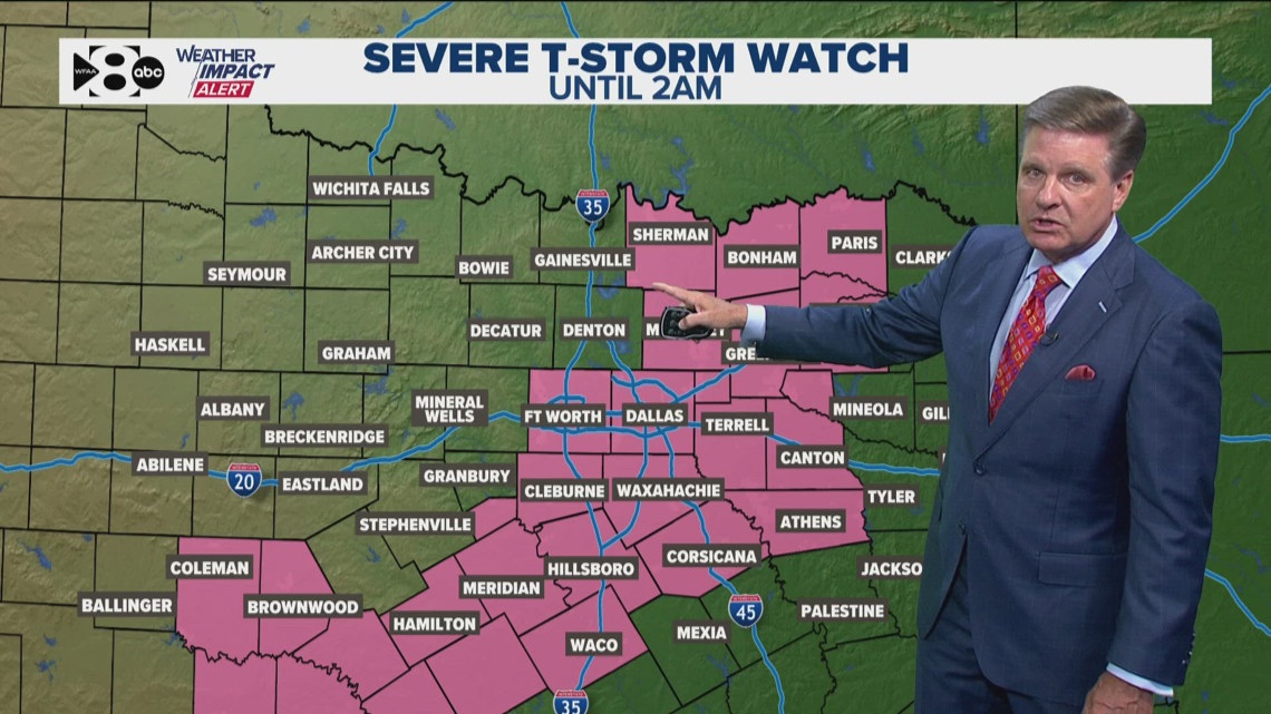 DFW Weather: Severe Thunderstorm Watch in effect for several North ...