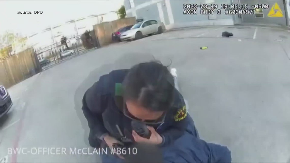 Dallas police release bodycam video of incident where officer shot ...