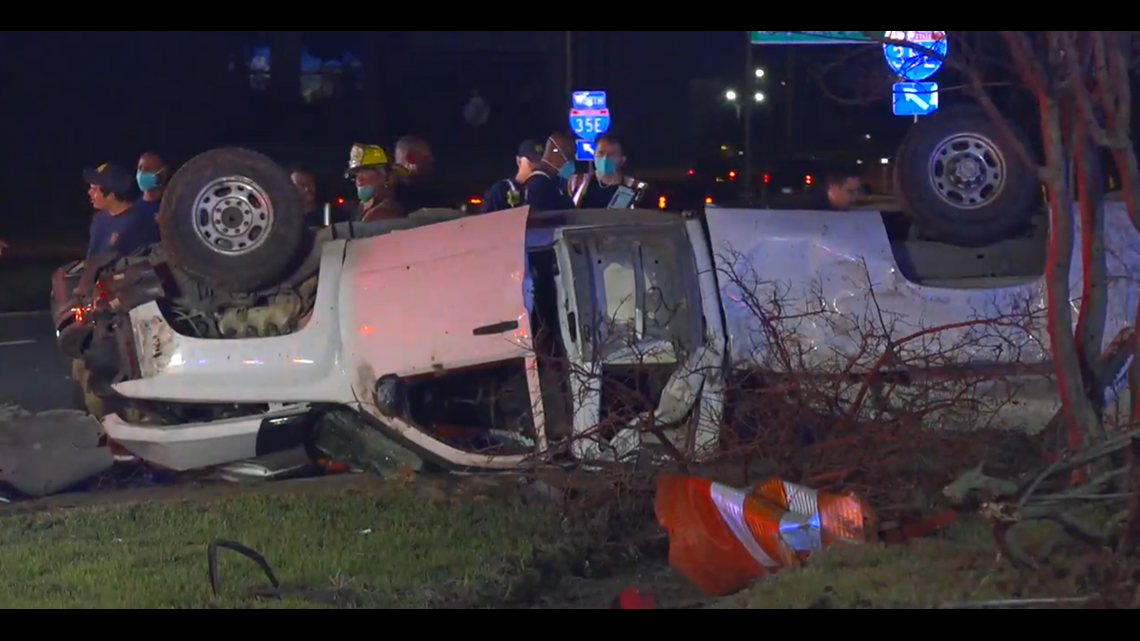 1 dead, 1 injured in rollover crash on Stemmons Freeway near I-35E ...