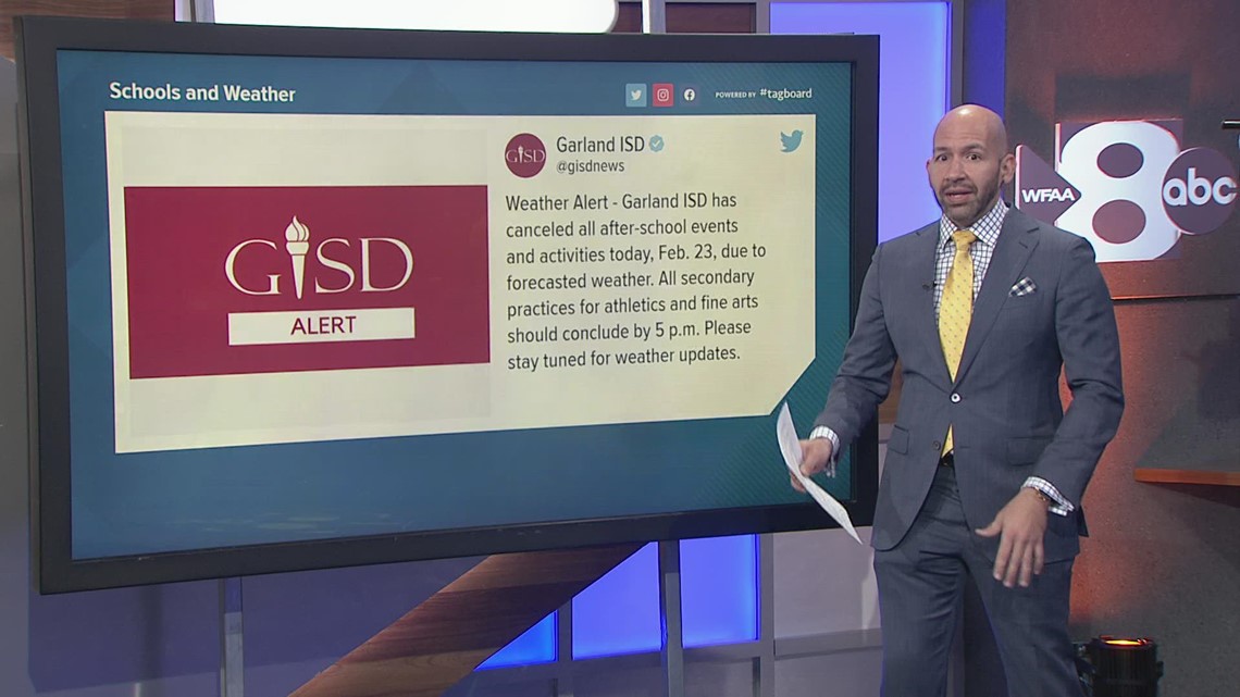 School closing updates: Garland and Wylie ISDs latest to announce ...