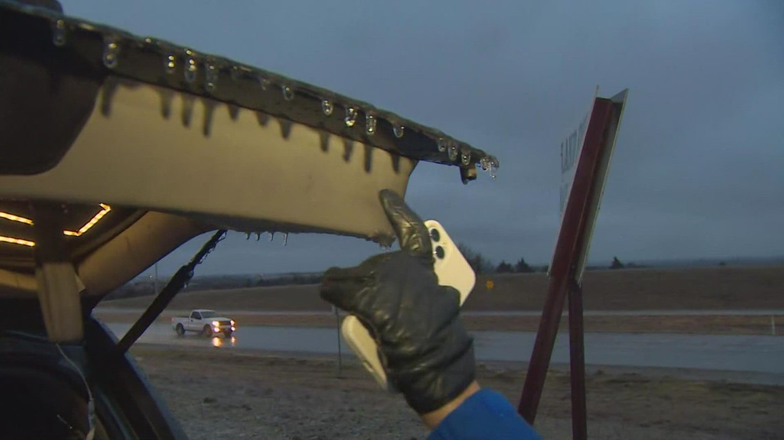 Ice begins forming in Decatur as winter storm moves into the Metroplex ...