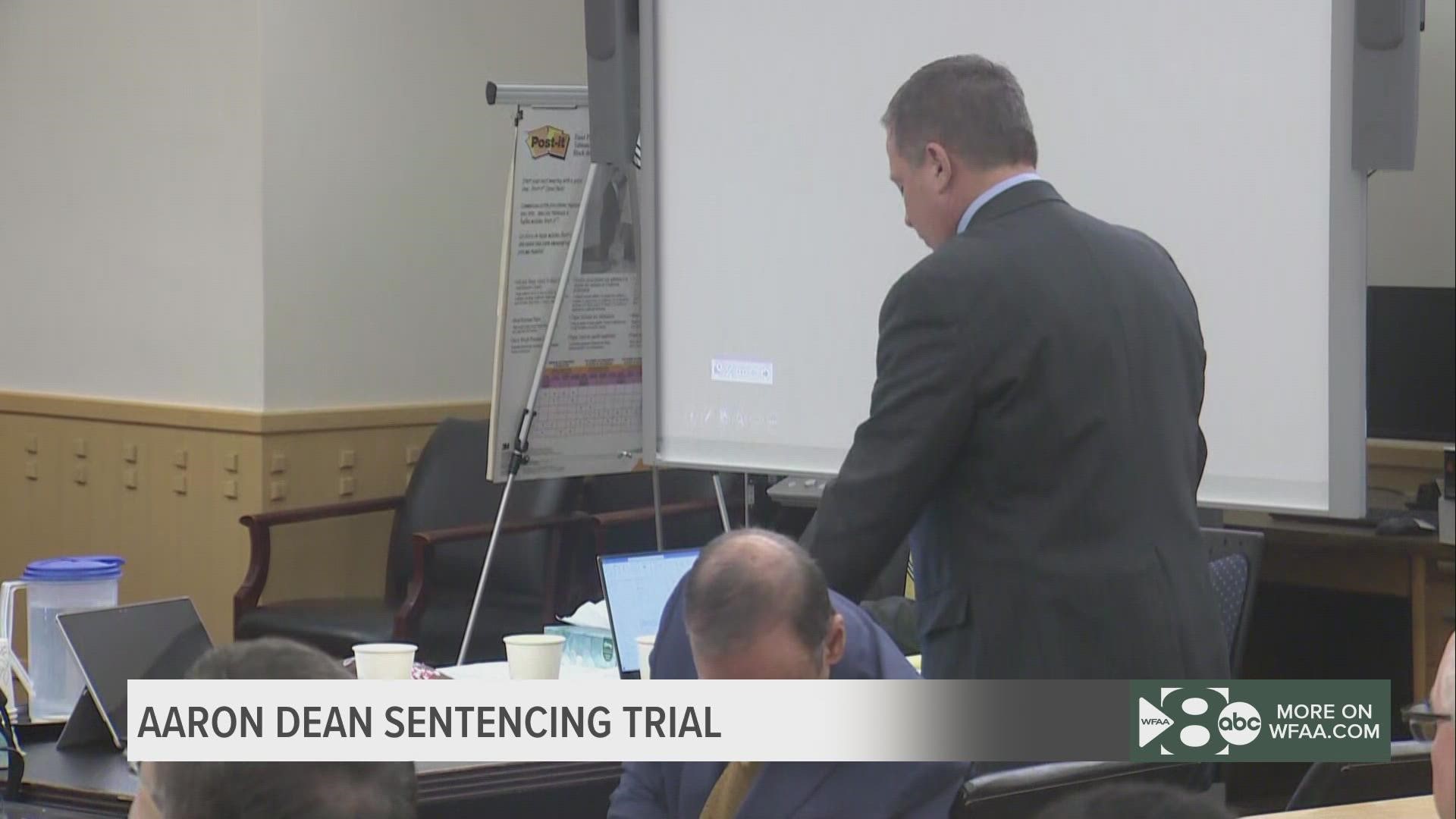 Defense explanation of arrest during Dean sentencing trial | wfaa.com