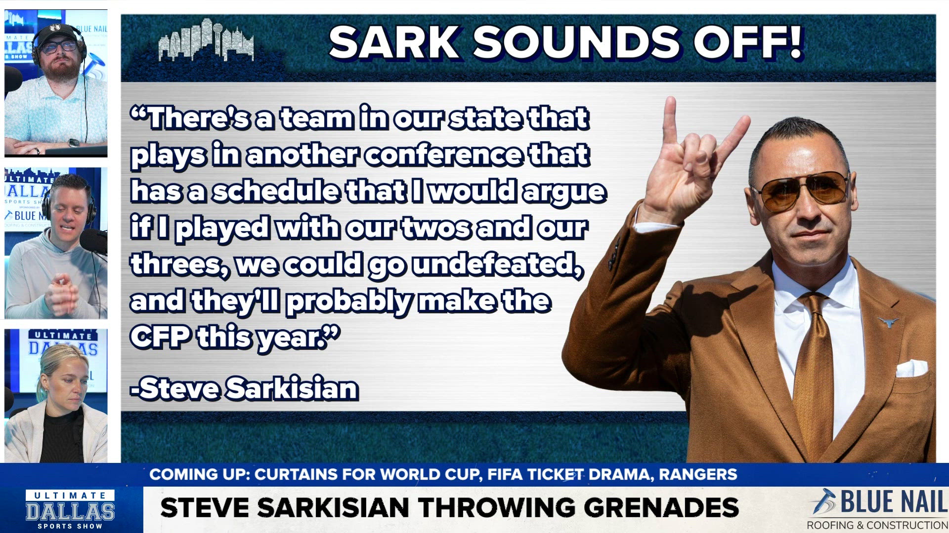 Sark sounds off: Texas head coach throws jabs at Texas Tech | Ultimate ...