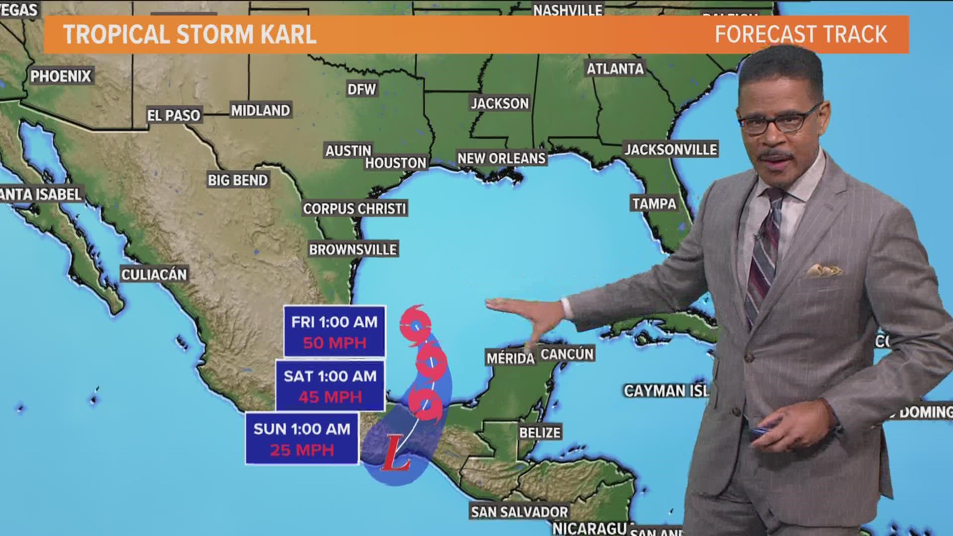 Tropical Storm Karl: Where it is now, where it's expected to go | wfaa.com