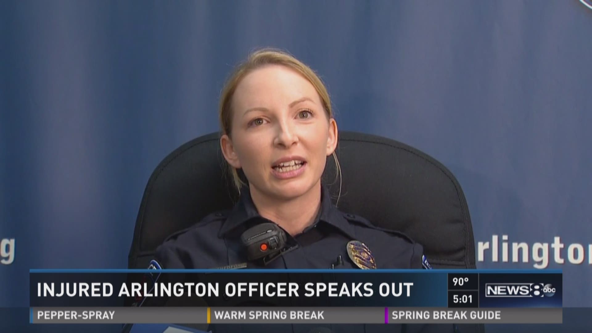 Arlington officer recounts DWI suspect ramming her vehicle | wfaa.com