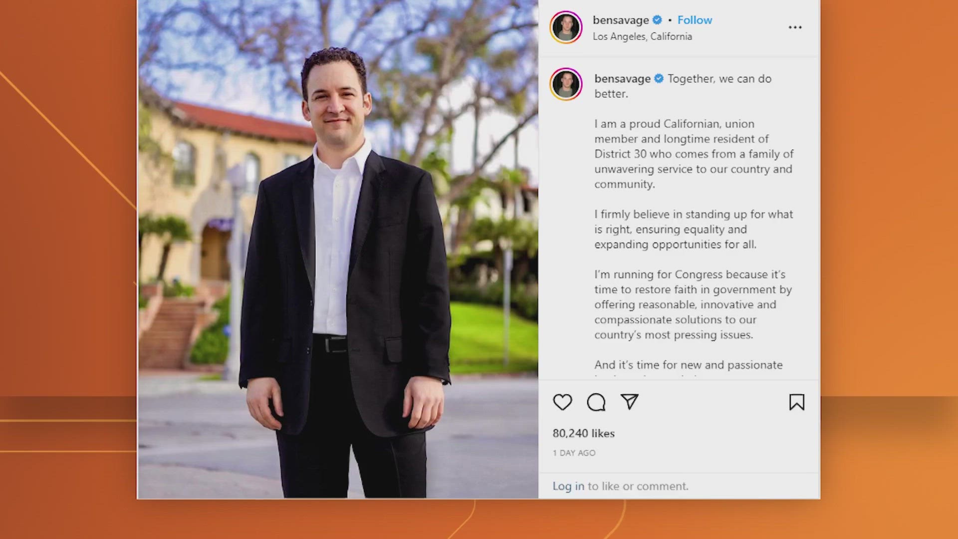 Ben Savage, Boy Meets World star, announces run for Congress | wfaa.com