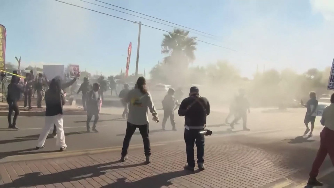 Arizona congresswoman alleges being pepper sprayed during protest near ...