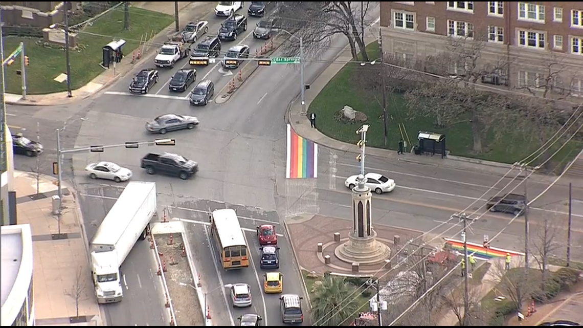 First of 10 planned Oak Lawn rainbow crosswalks now finished | wfaa.com