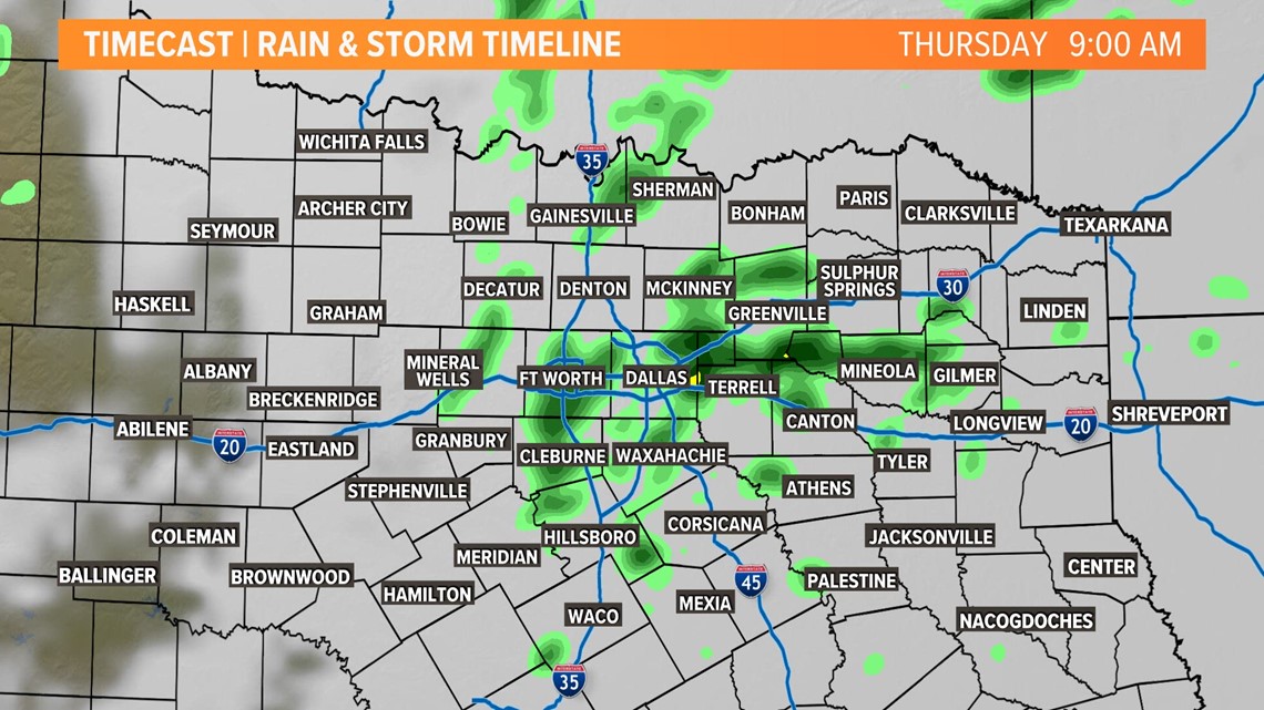 DFW Weather: Thursday storm timeline | wfaa.com