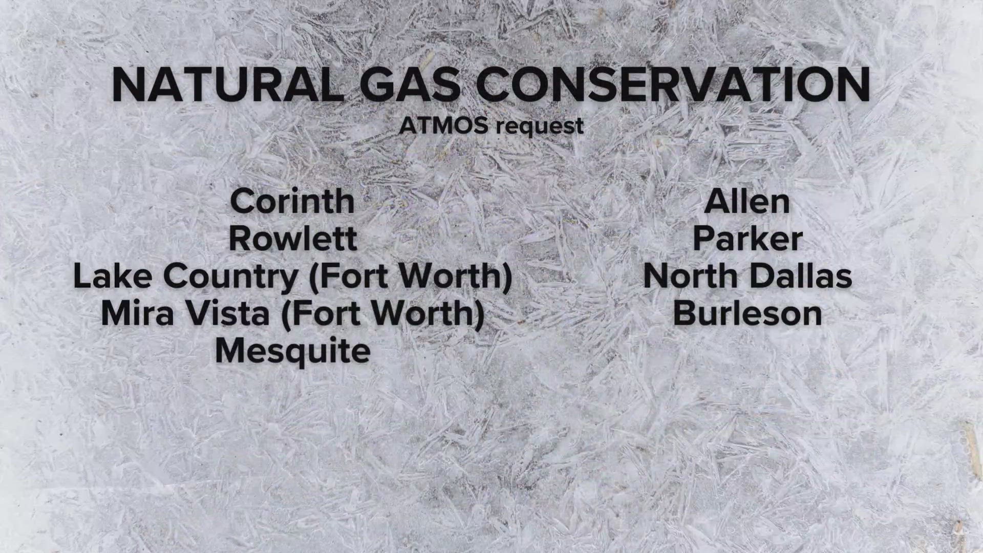 Atmos Energy asks some North Texans to conserve natural gas | wfaa.com